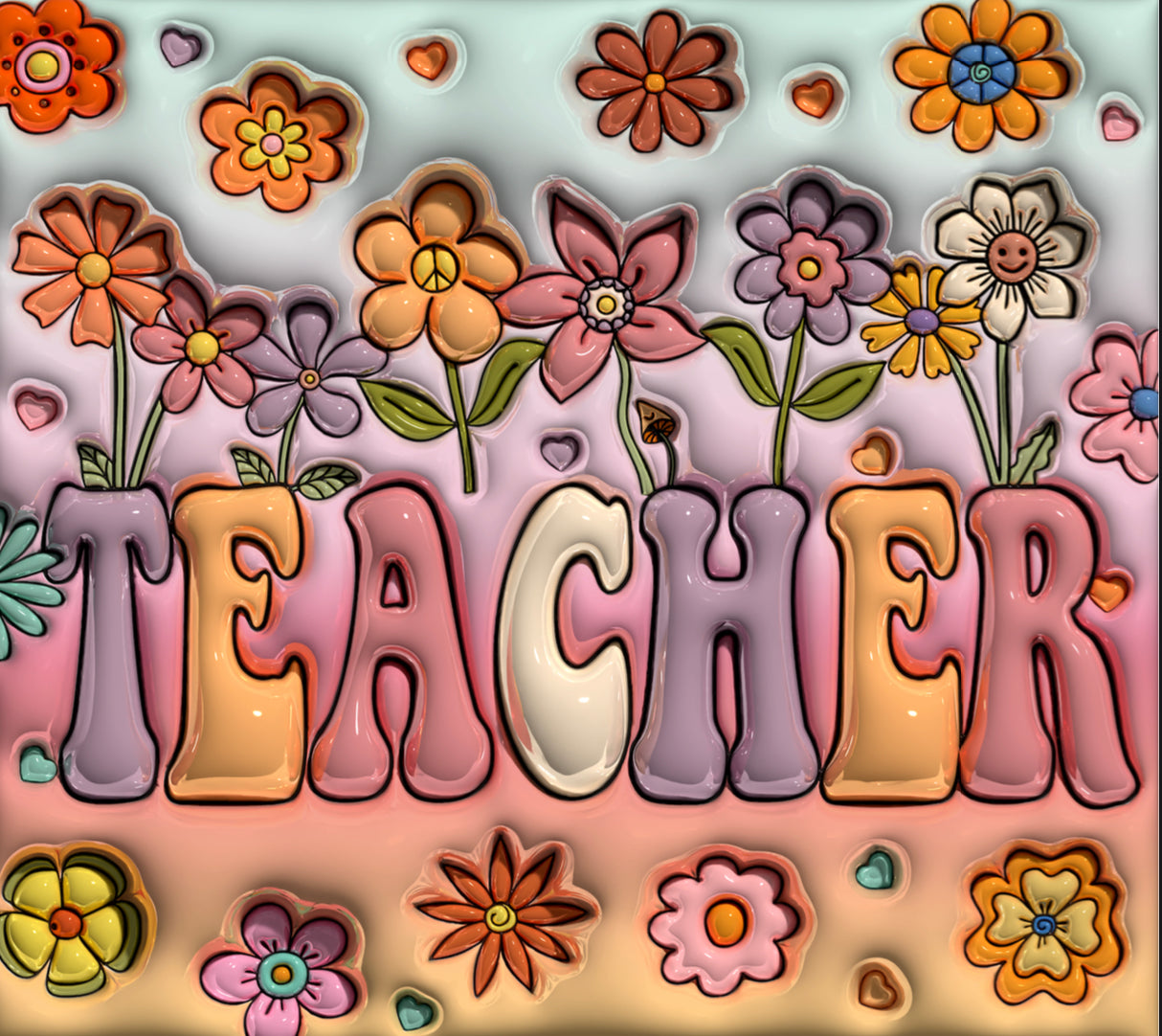 Teacher flowers 3D – Stay Salty by Sabrina